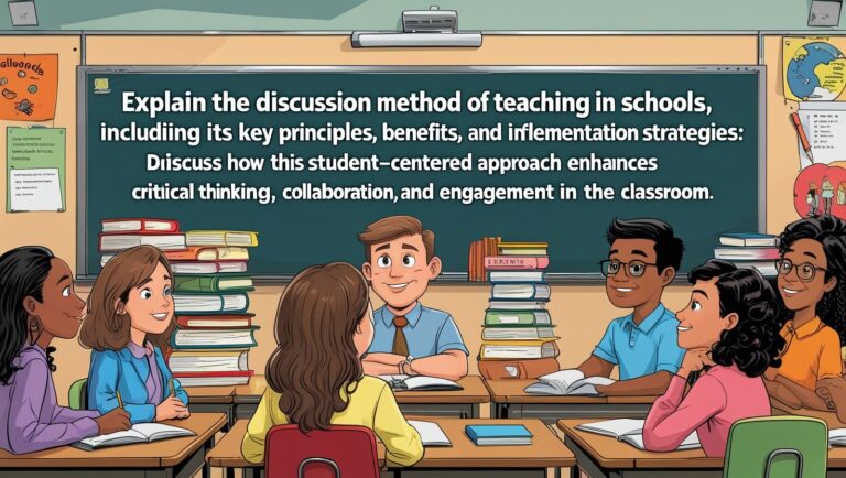 The Discussion Method of Teaching in Schools - Teacher's Guide