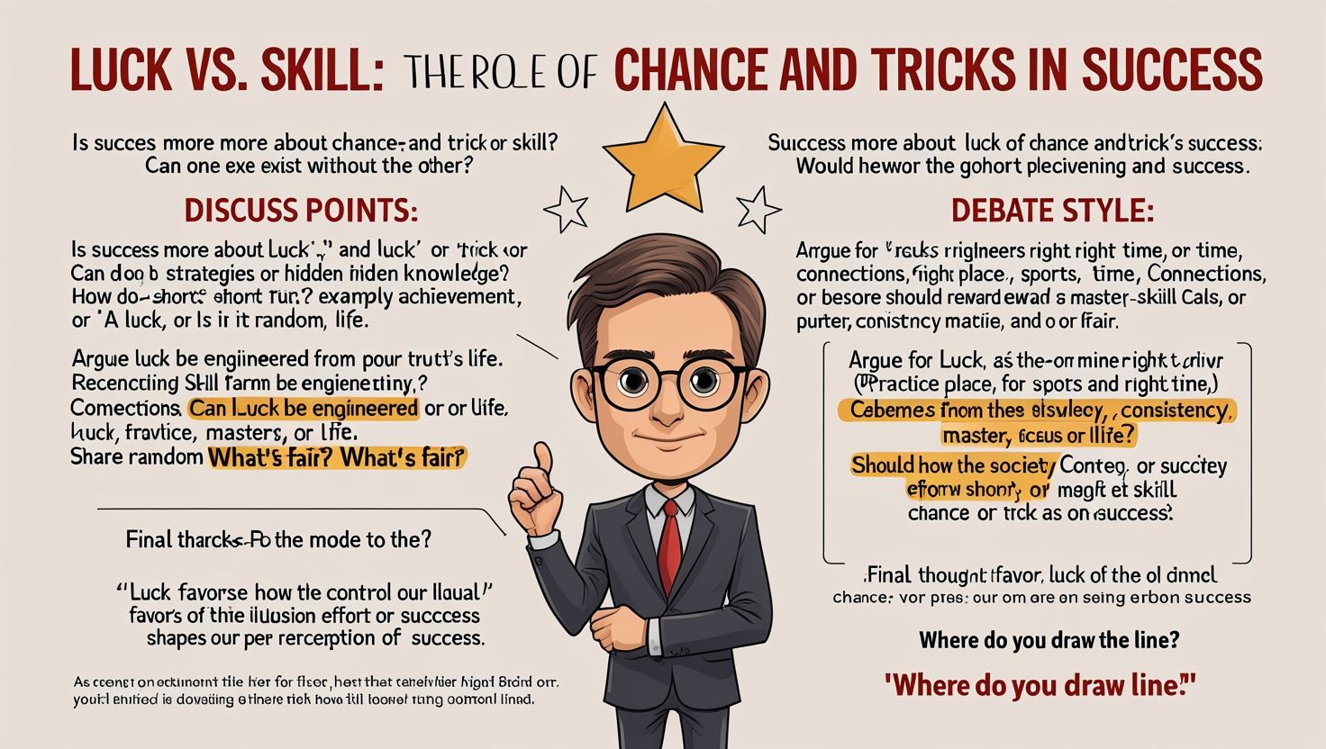 Luck vs. Skill: The Role of Chance and Tricks in Success - Teachers Guide