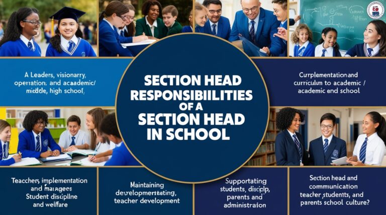 The Role and Responsibilities of a Section Head in School - Teachers Guide