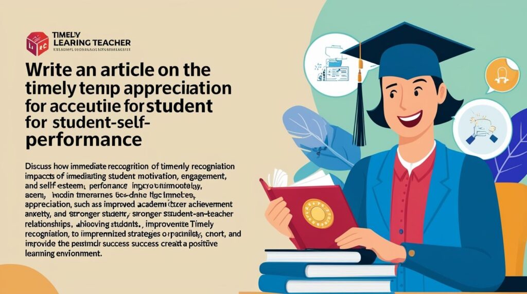 Timely Appreciation for Student Performance - Teacher's Guide