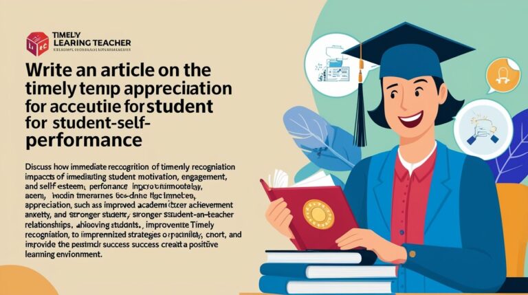 Timely Appreciation for Student Performance - Teacher's Guide