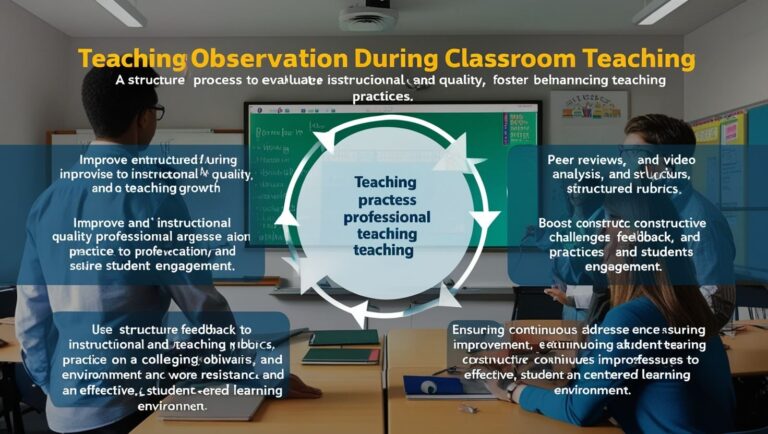 Teaching Observation During Classroom Teaching - Teacher's Guide