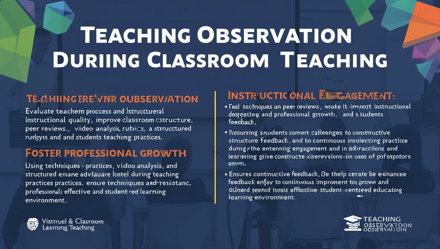Teaching Observation During Classroom Teaching - Teacher's Guide