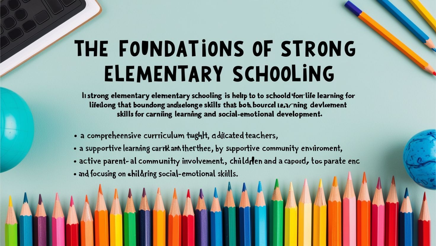 The Foundations of Strong Elementary Schooling - Teacher's Guide