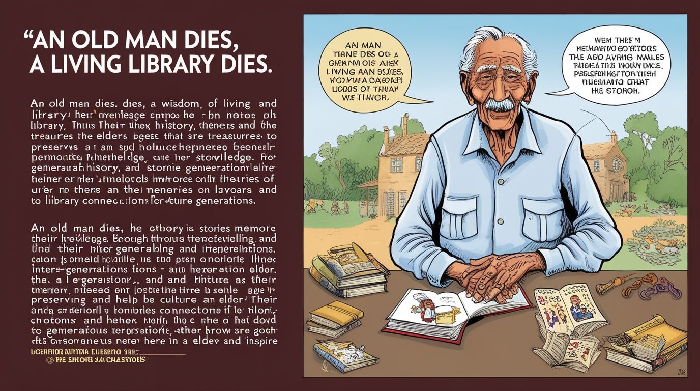 An Old Man Dies, A Living Library Dies - Teachers Guide