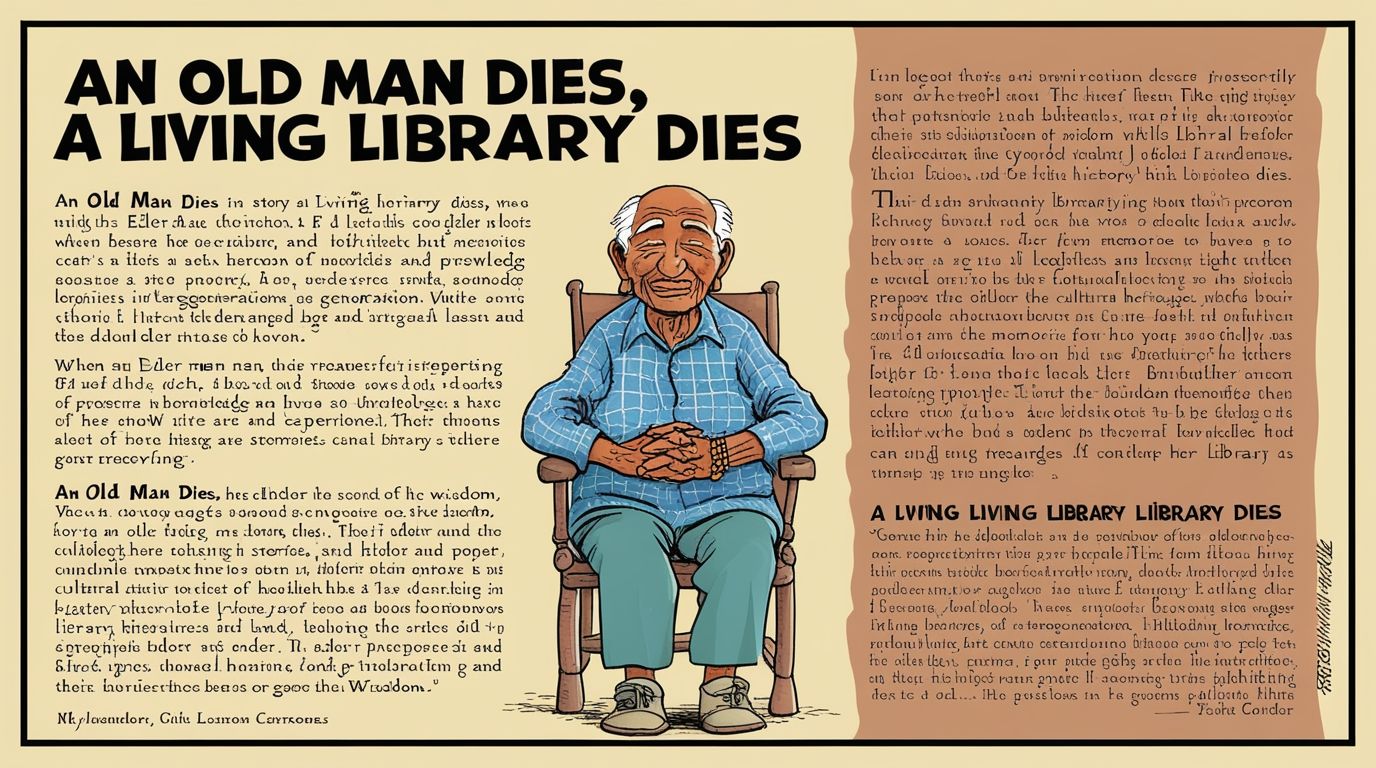 An Old Man Dies, A Living Library Dies - Teachers Guide