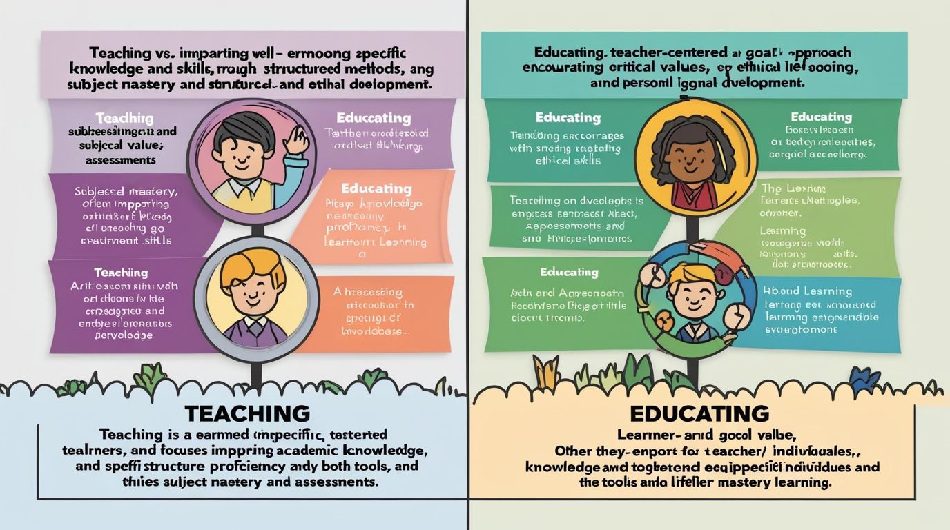 Teaching vs. Educating the Key Differences - Teacher's Guide