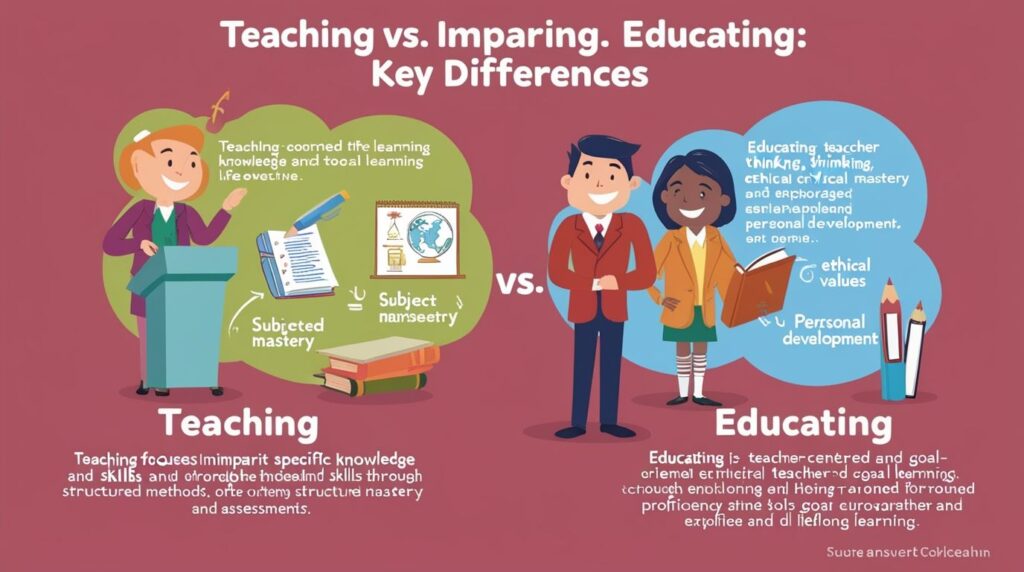 Teaching vs. Educating the Key Differences - Teacher's Guide