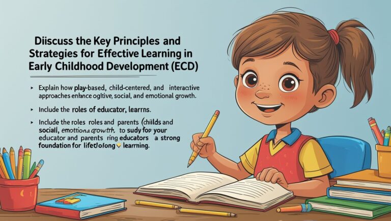 Effective Learning in Early Childhood Development (ECD) - Teacher's Guide